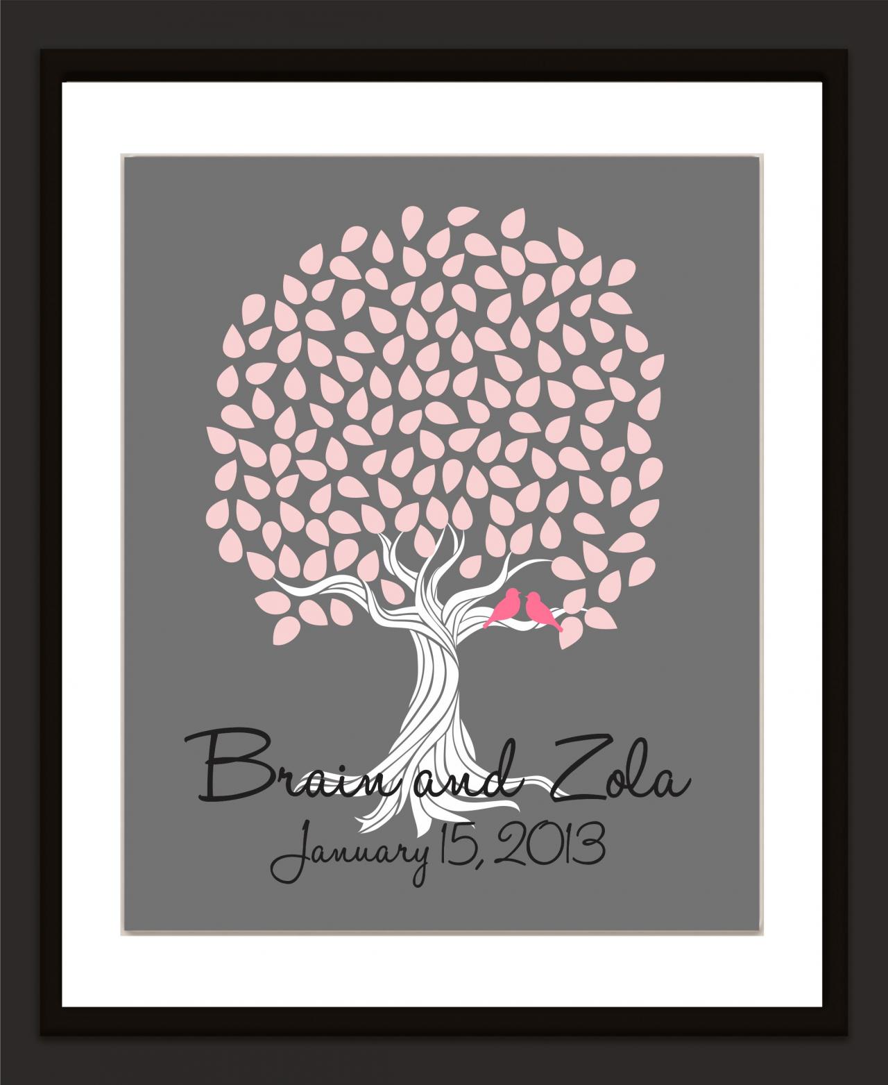 Wedding Signature Tree-guestbook Alternative 18x24 100 Signatures on Luulla