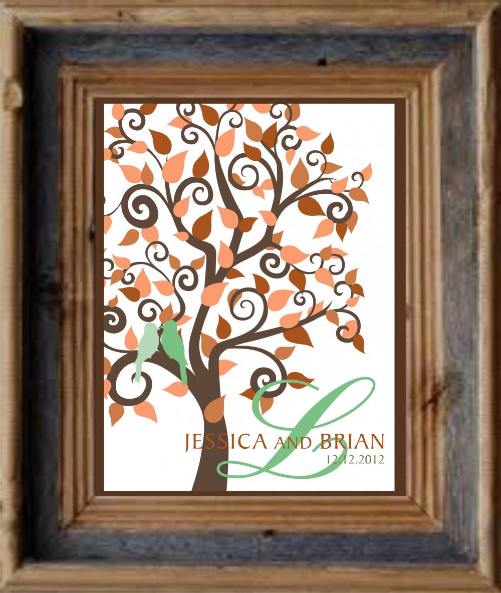 Custom Personalized Wedding Signature Tree 20x28 150 Signatures ...
