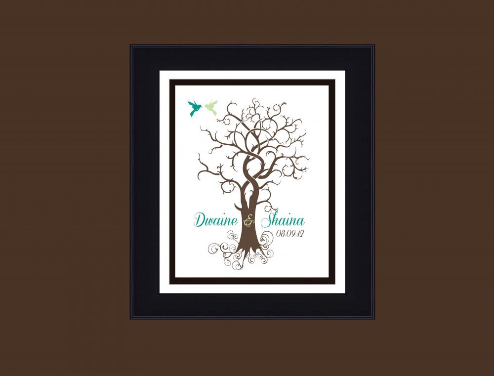 Personalized Wedding Tree, Guestbook, Finger Print Wedding Signature ...
