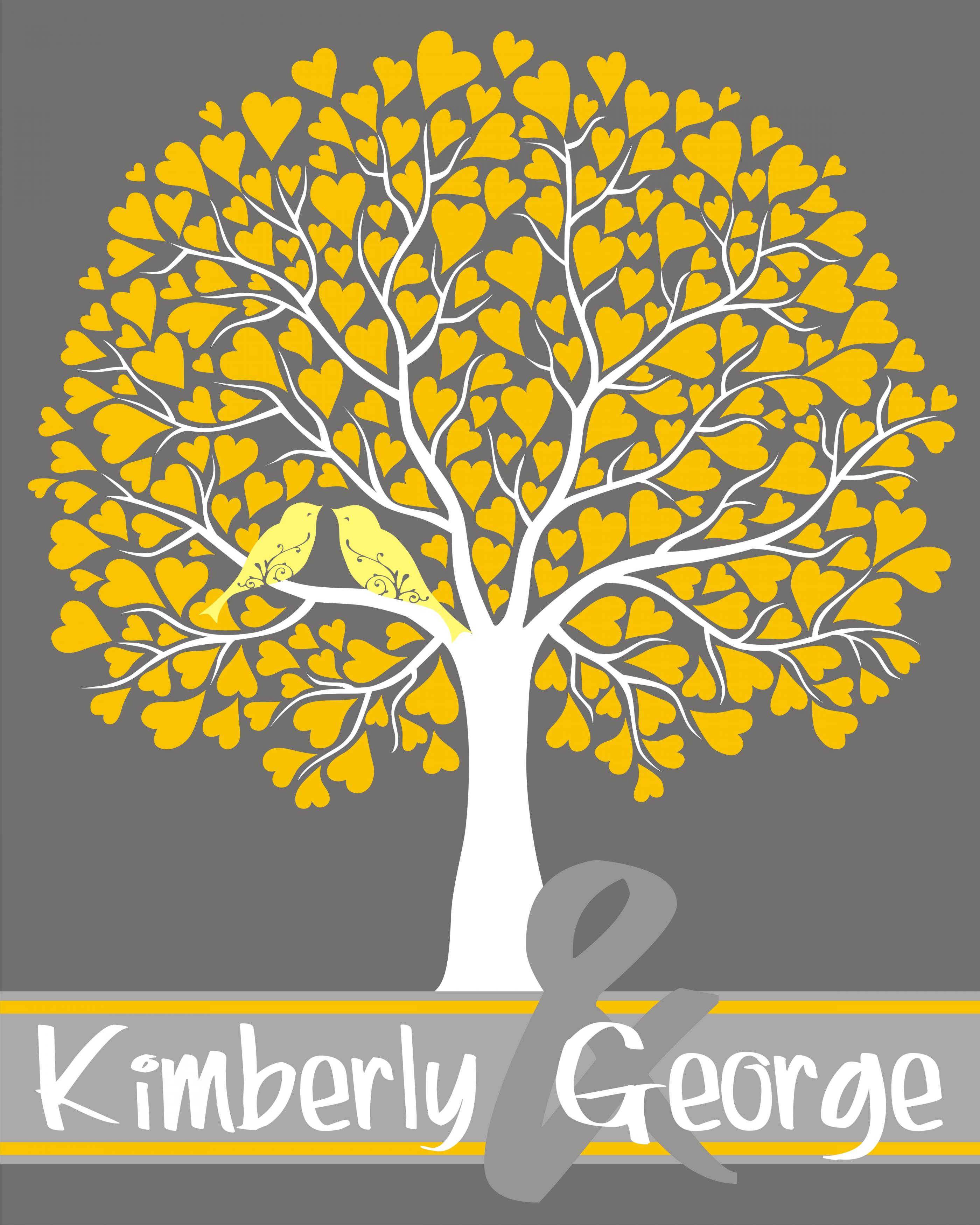 Personalized Wedding Singature Tree, Guest Book Alternative 18x24 100 ...