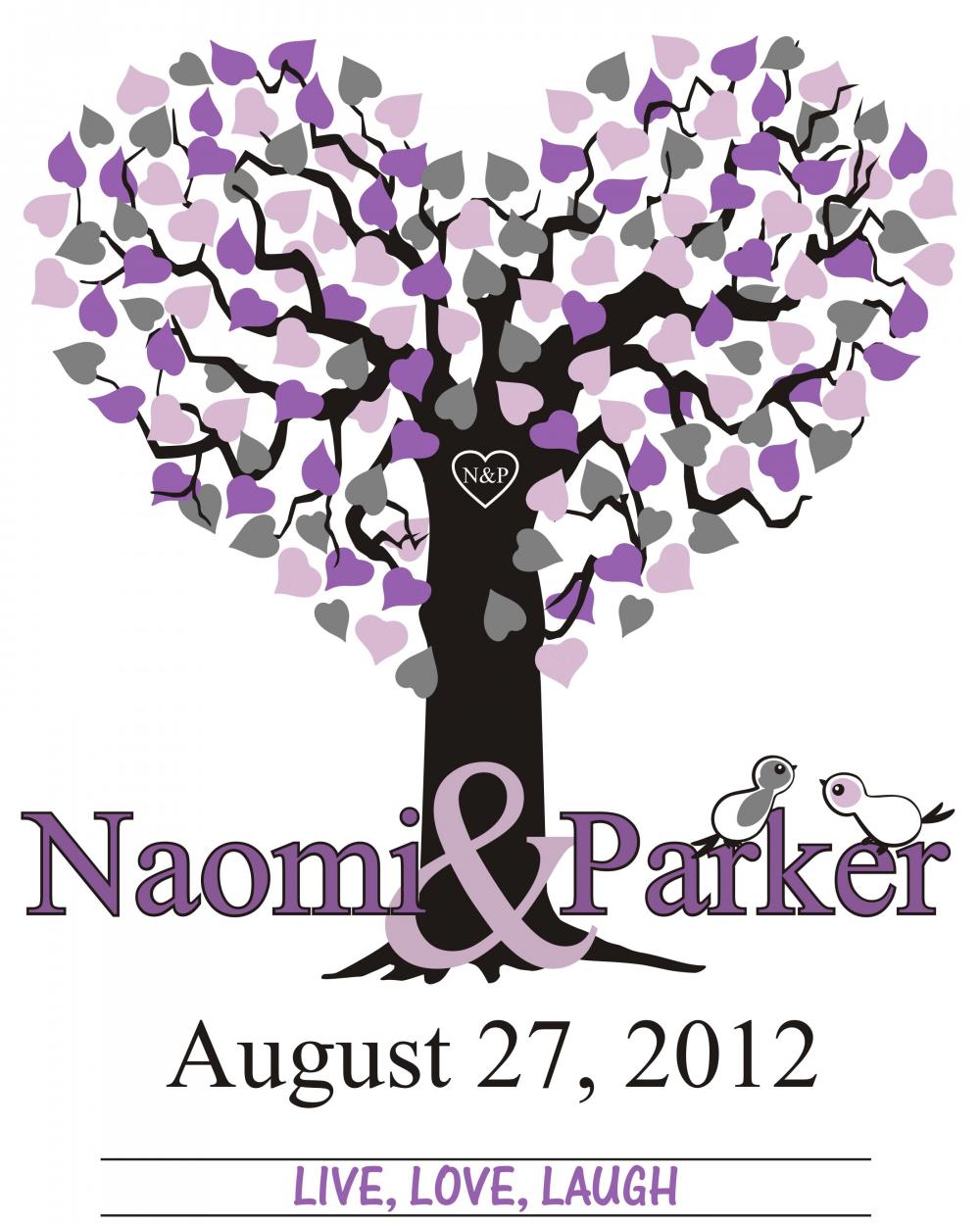 Custom Wedding Signature Tree 24x36 Signatures- Wedding Guest Book ...